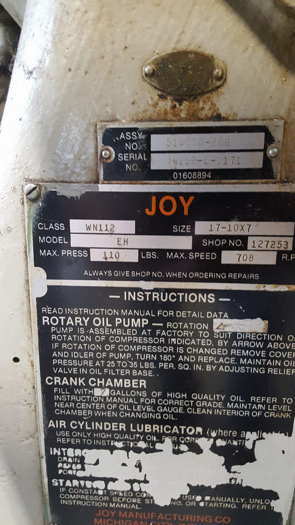 Joy Compressor Package (3) For Sale | Call 616-200-4308