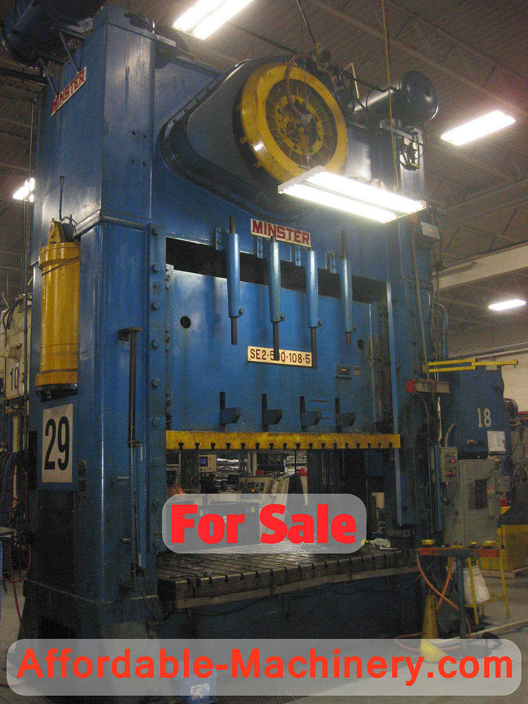 500 Ton Minster Metal Stamping Punch Press For Sale - Call 616-200-4308