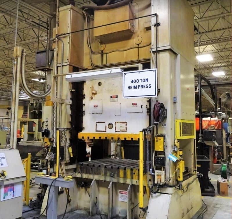 400 Ton Capacity Heim Straight Side Press For Sale - Call 616-200-4308