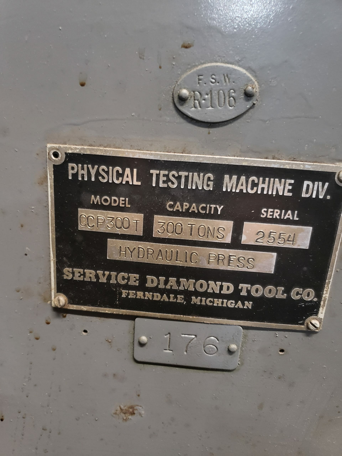 300 Ton Capacity Physical Testing Machine For Sale - Call 616-200-4308